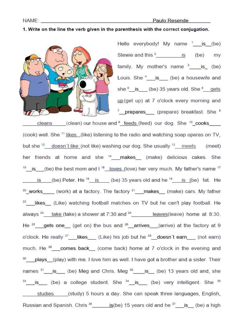 Stewie Story | PDF | Television Series Created