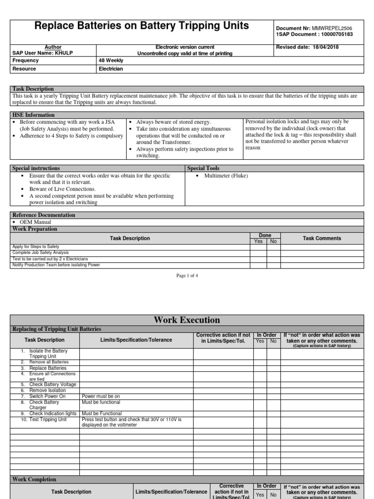 BTU Inpections and Replacement | PDF | Computing | Electricity