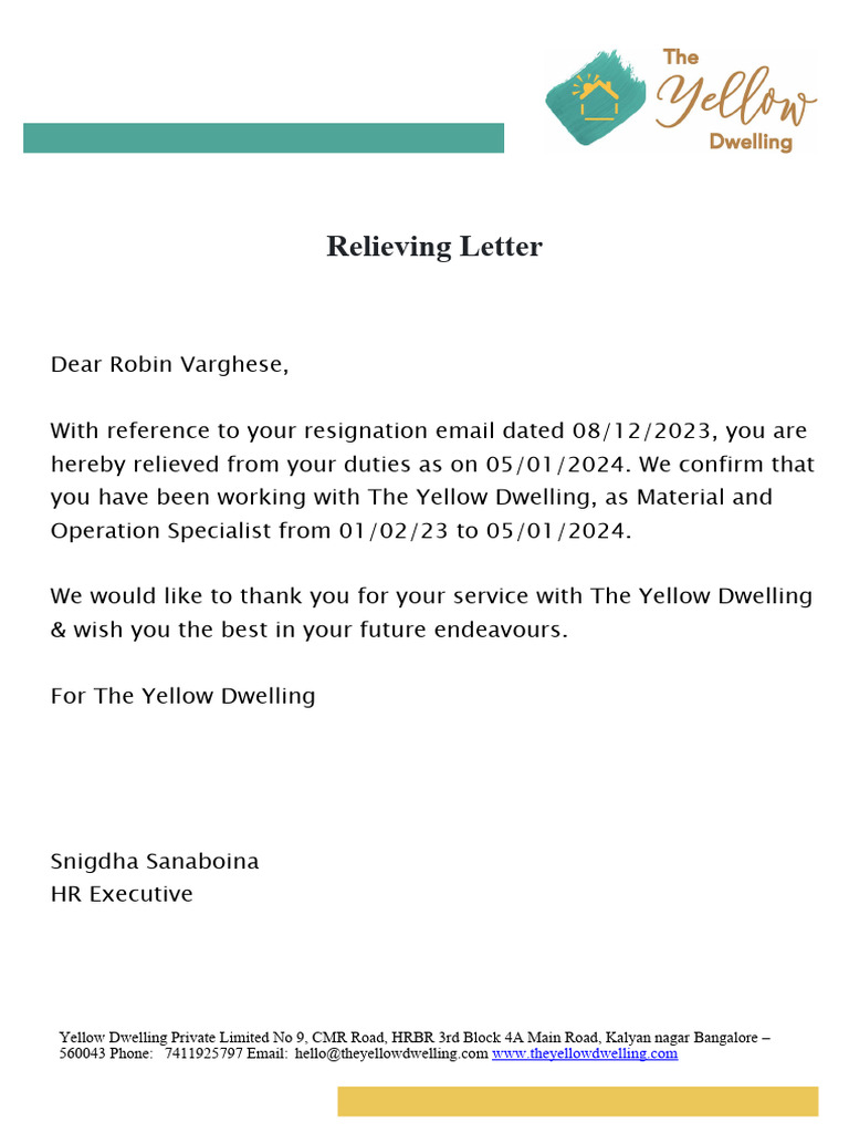 Letter Head Format | PDF