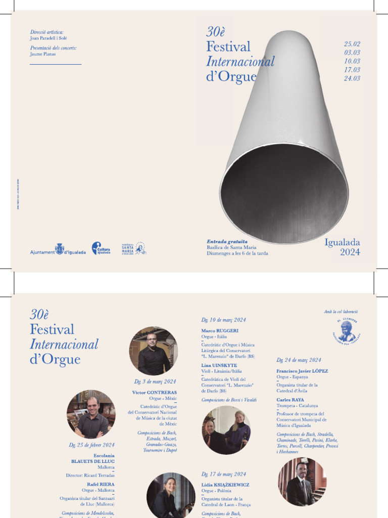 Diptic 30 Festival Internacional D'orgue | PDF