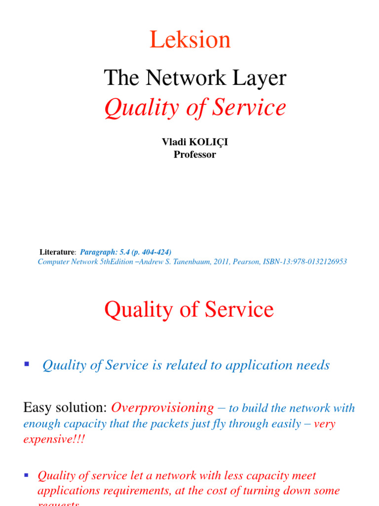 Qyality of Service | PDF | Quality Of Service | Computer Network