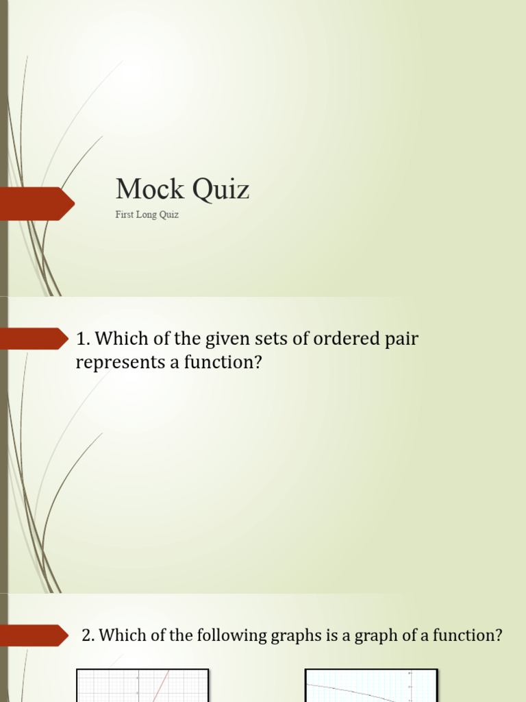 Mock Quiz | PDF | Teaching Methods & Materials