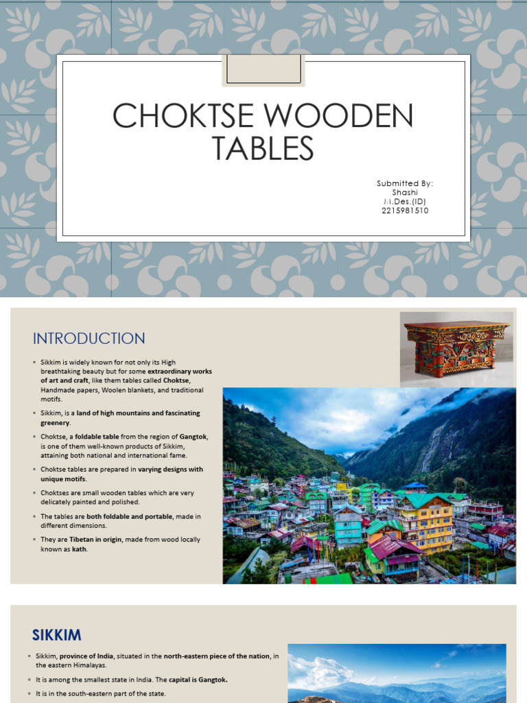 Choktse Wooden Tables | Download Free PDF | Wood | Wood Carving