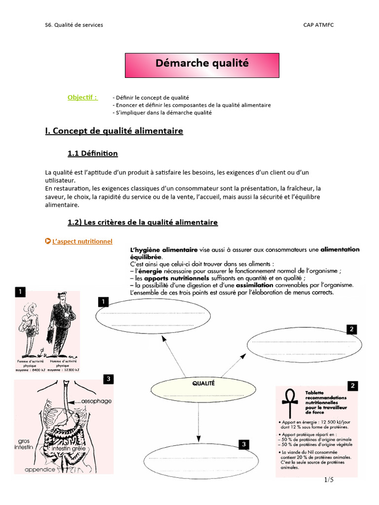 La Qualité Alimentaire | PDF | Information nutritionnelle | Nourritures