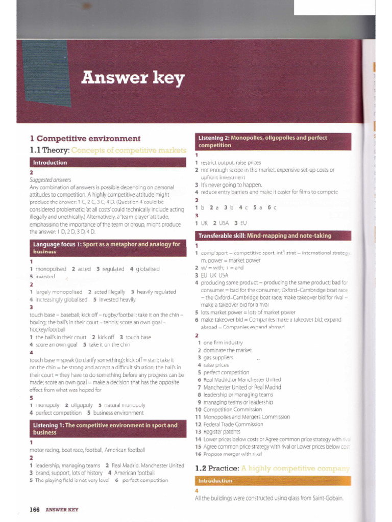 Business Advantage B2 SB Keys | PDF