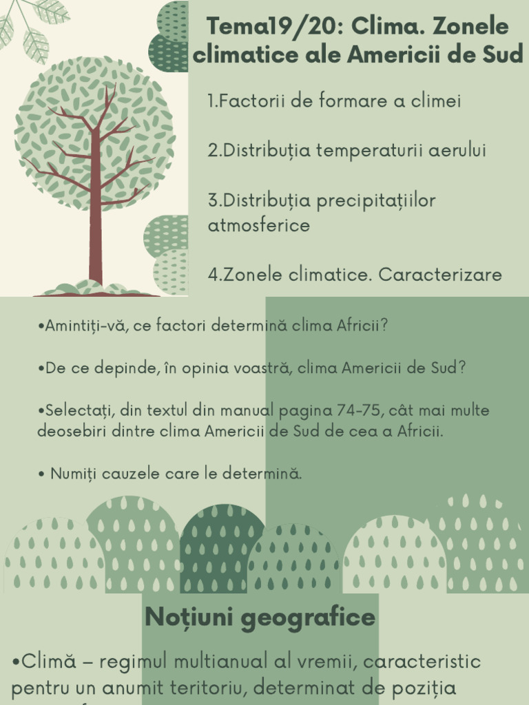 Tema Clima. Zonele Climatice Ale Americii de Sud | PDF
