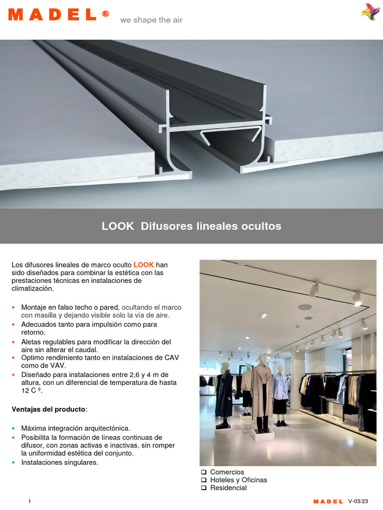 23 ES MADEL LOOK Difusores Lineales Ocultos | PDF