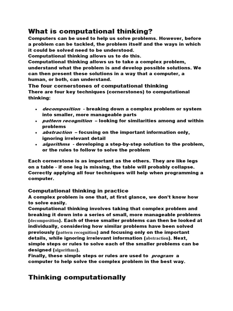 BBC Bitesize Computer Studies | PDF