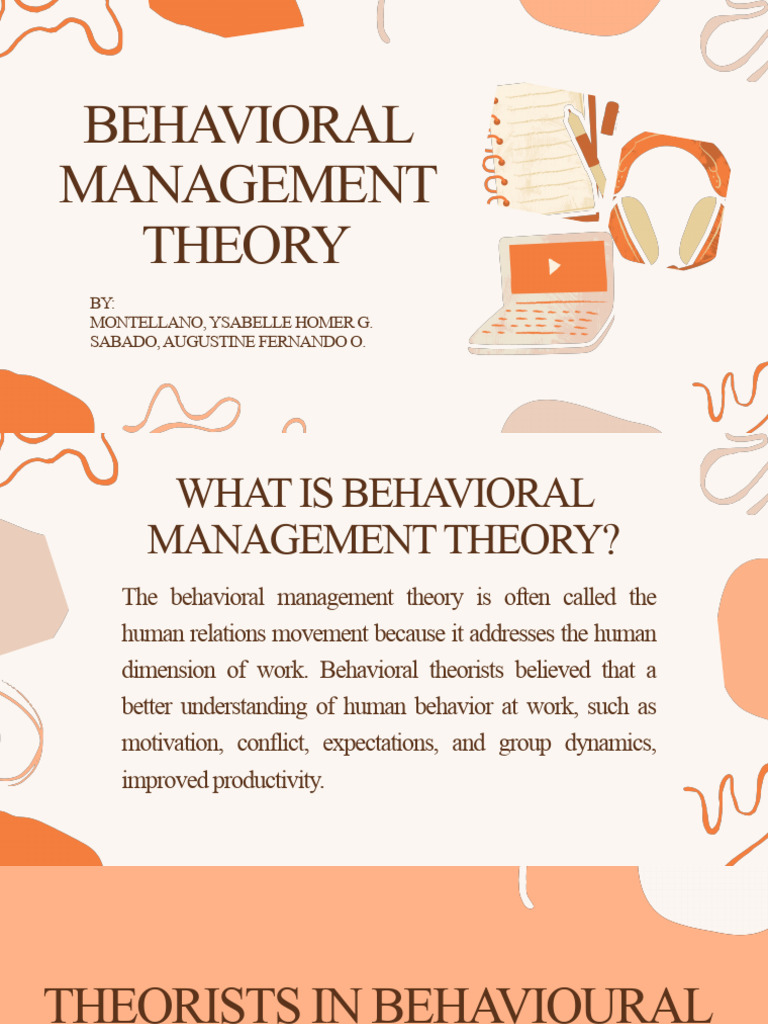 Behavioral Management Theory | PDF | Career & Growth | Self-Improvement