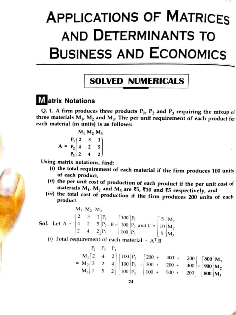 2.application of matrices | PDF | Matrix (Mathematics) | Applied Mathematics