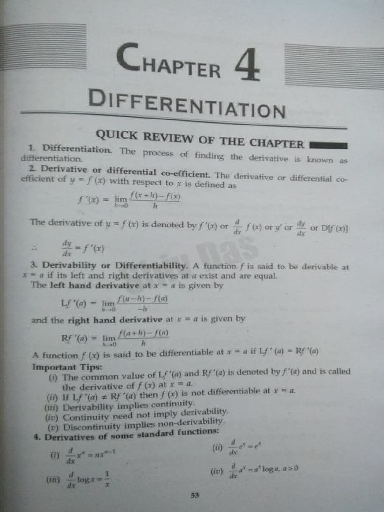 Differentiation | Download Free PDF | Derivative | Logarithm