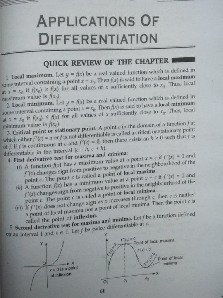 5.applications of Differentiation | PDF