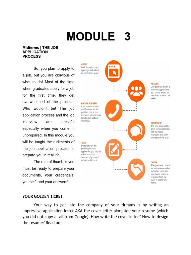 Job Application Process Module | PDF | Résumé | Job Interview