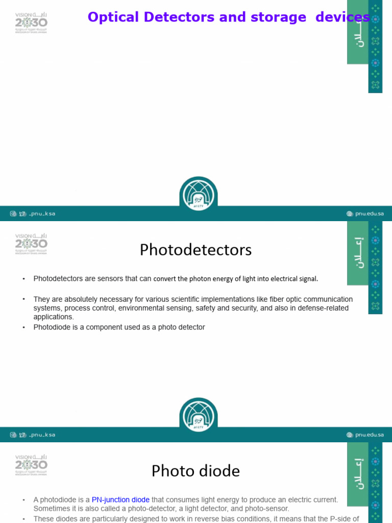 Detectors and Storage Devices | PDF | Transistor | P–N Junction