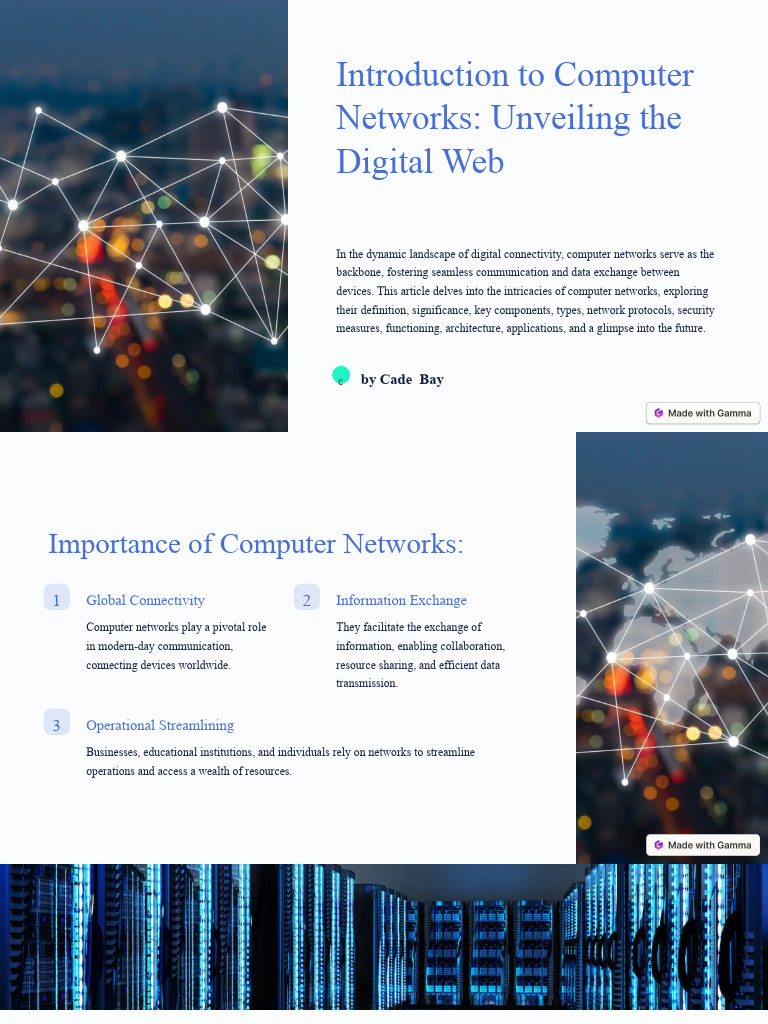 Introduction To Computer Networks Unveiling The Digital Web | PDF ...