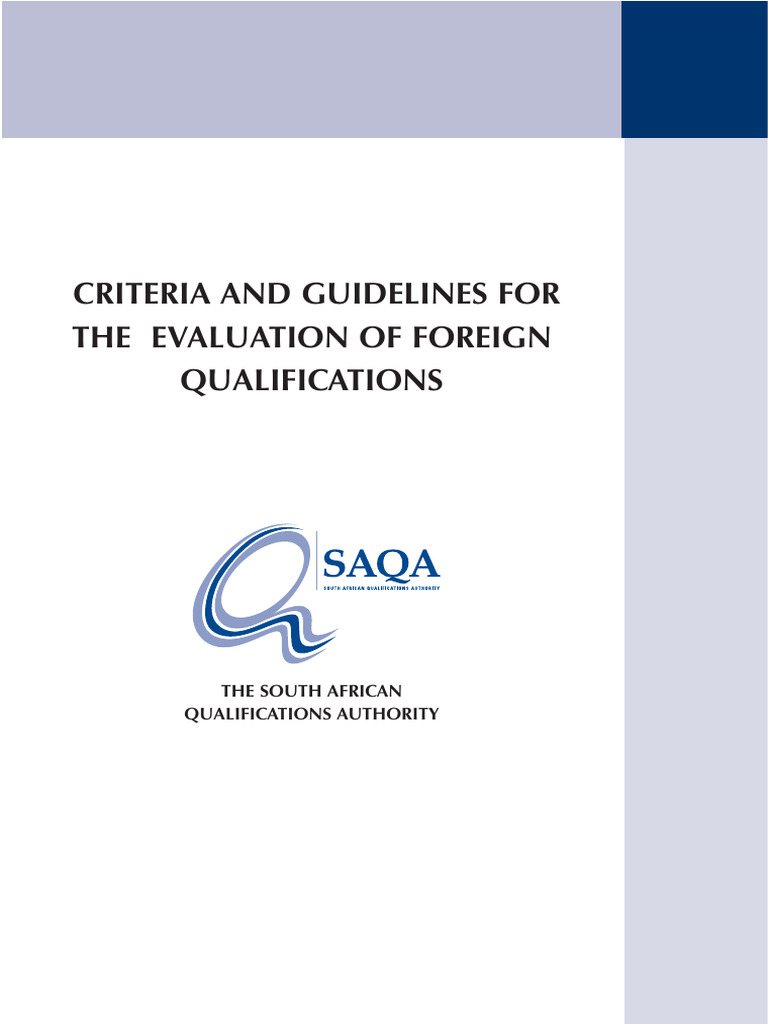 SAQA - Foreign Qualifications | PDF | University And College Admission | Evaluation
