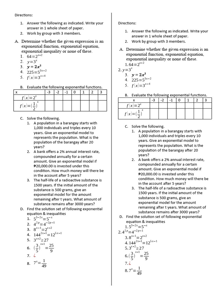 Activity | PDF | Exponential Function | Interest