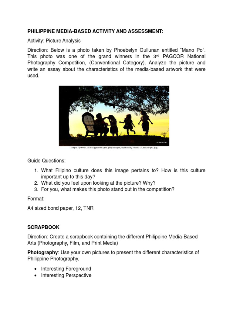 Arts Activities-Assessments | PDF | Infographics | Information