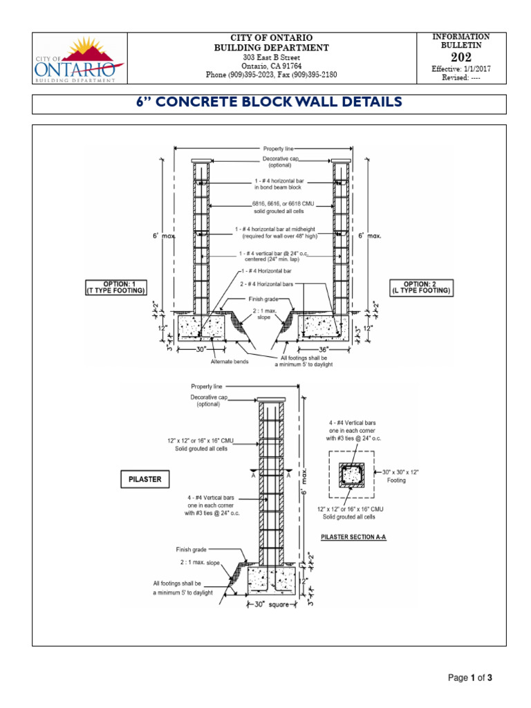 Ib 202 6 Inches Concrete Block Wall Details | PDF | Concrete | Building