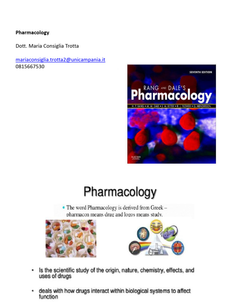 2-10-23 Introduction To Pharmacology | PDF | Pharmacology | Clinical ...