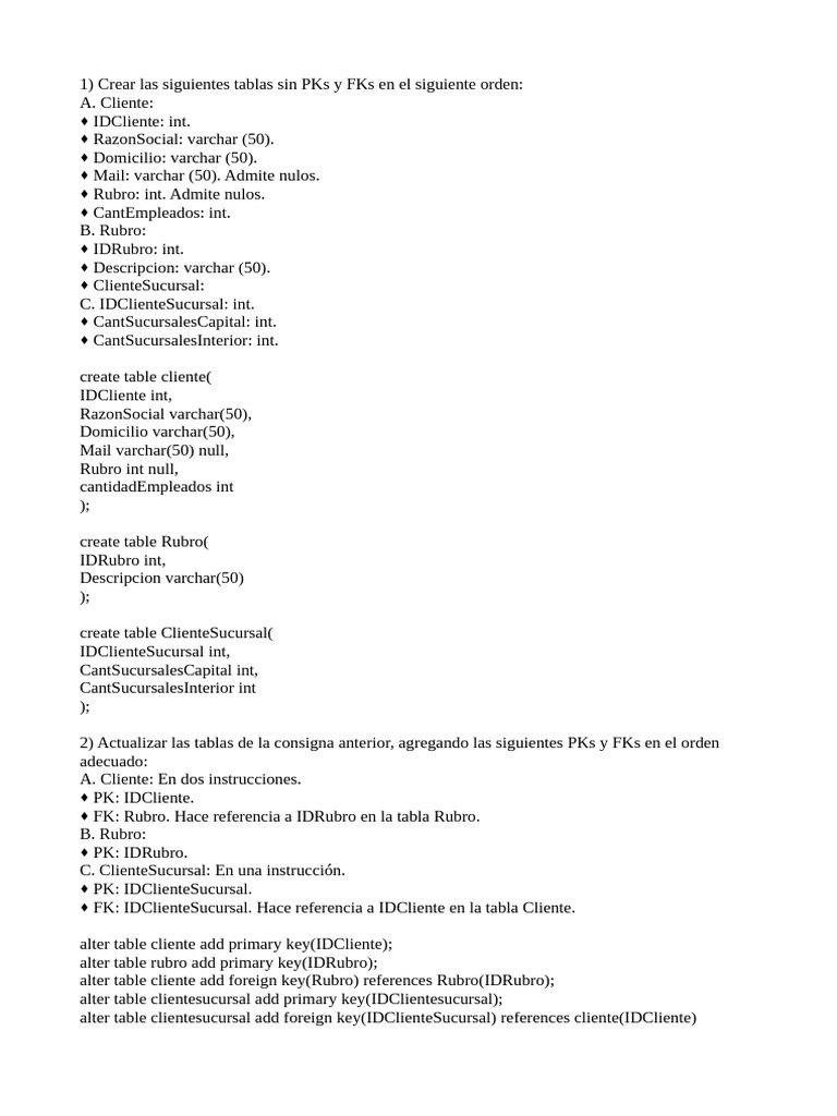 TP SQL | PDF | SQL | Diseño de software