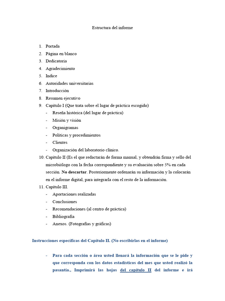 Estructura Del Informe, 23 de Noviembre Del 2020 | PDF | Medicina CLINICA | Especialidades Medicas
