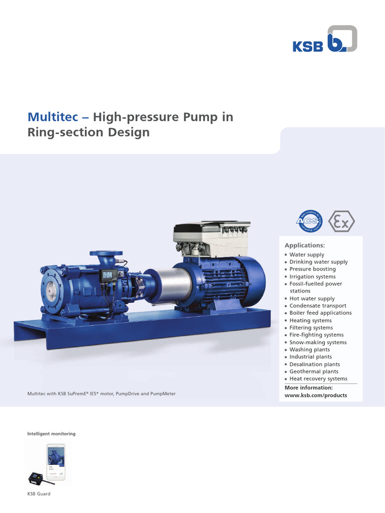 Multitec - High-Pressure Pump in Ring-Section Design | PDF | Pump | Bearing (Mechanical)