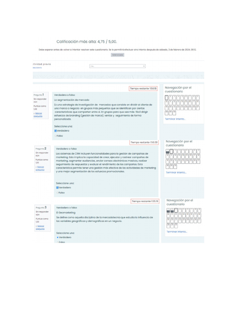 Inteligencia de mercados EVALUACION 3 nota 4,75 | PDF