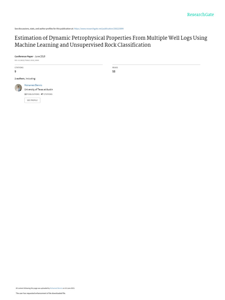 Estimation of Dynamic Petrophysical Properties From Multiple Well Logs Using Machine Learning ...