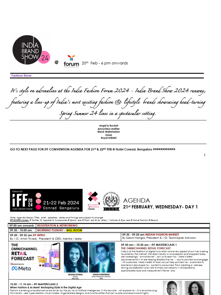 IFF Agenda 2024 | PDF | Retail | E Commerce