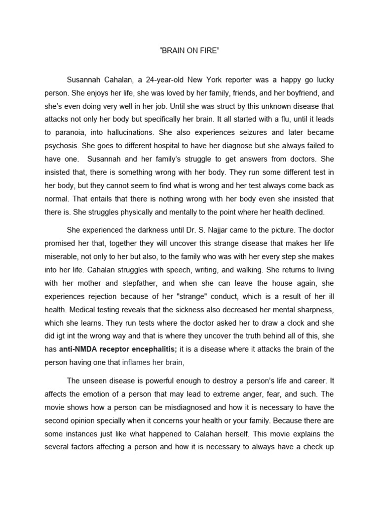 Reflection'brain On Fire | PDF | Epidemiology | Psychology