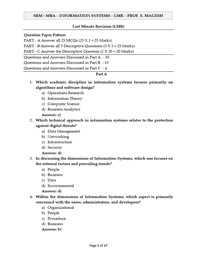 LMR-SRM-Prof. S. Magesh | PDF | Machine Learning | Value Chain