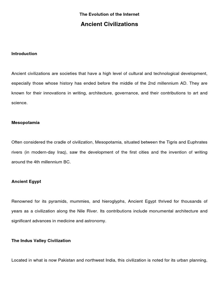 Ancient Civilizations | PDF