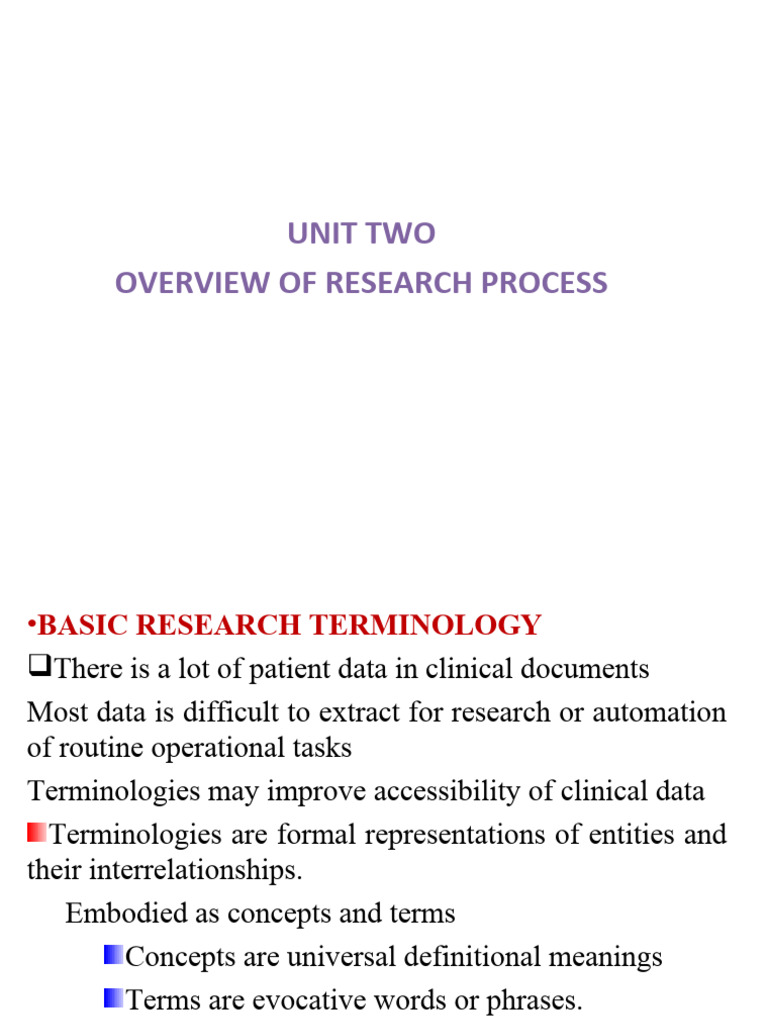 Unit 2 Overview of Research Process | PDF | Hypothesis | Qualitative Research