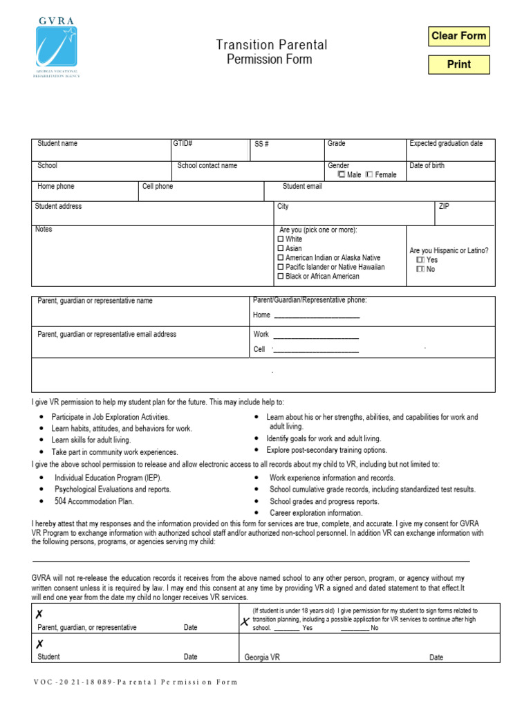 Parental Permission Form | PDF