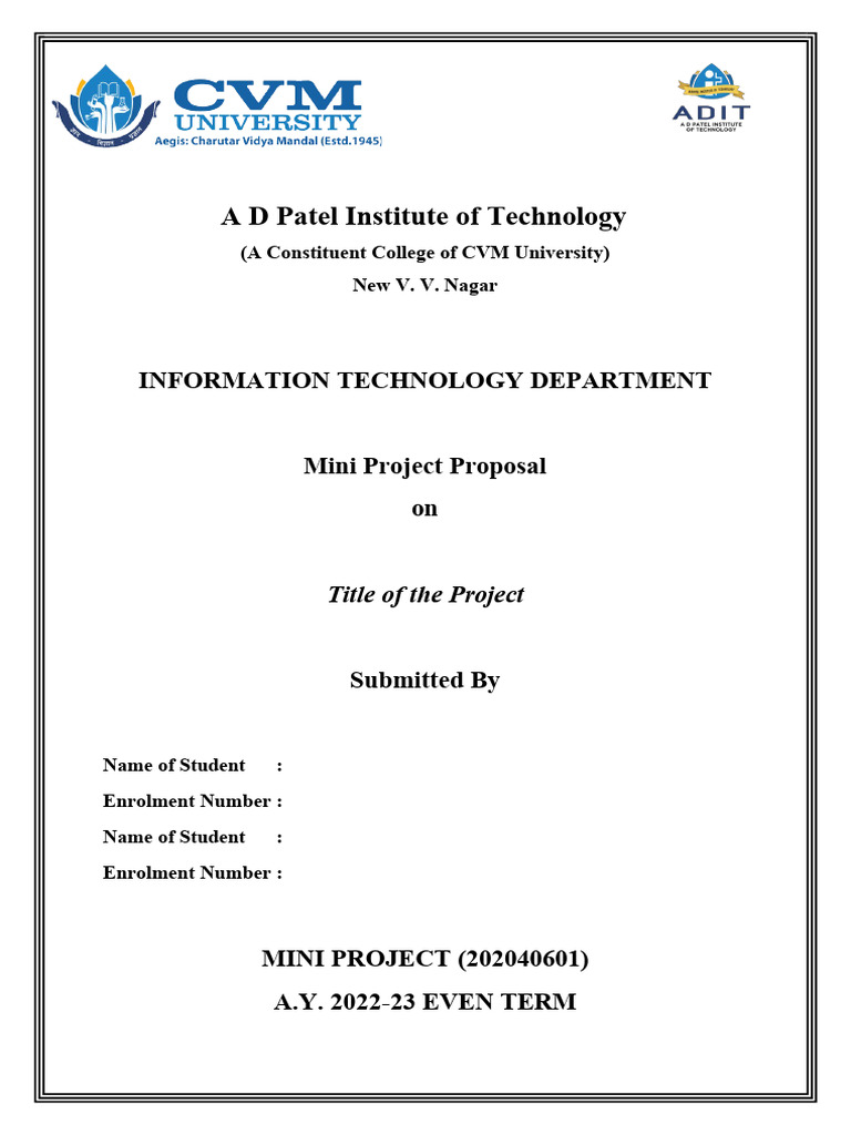 IT_Mini_Project Proposal Guidelines | PDF | Writing | Written Communication