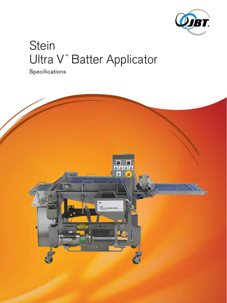 Stein Ultra V™ Batter Applicator | PDF | Equipment | Mechanical Engineering