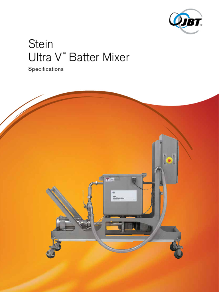 Stein Ultra V™ Batter Mixer | PDF | Pump | Equipment