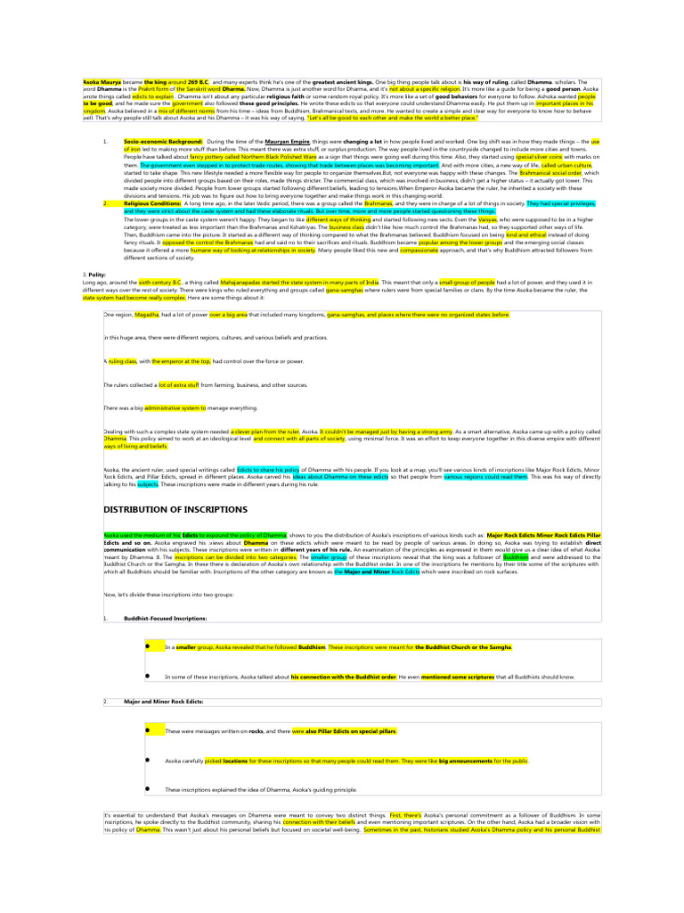 Asoka Maurya Became The King Around 269 B | PDF | Ashoka | Dharma