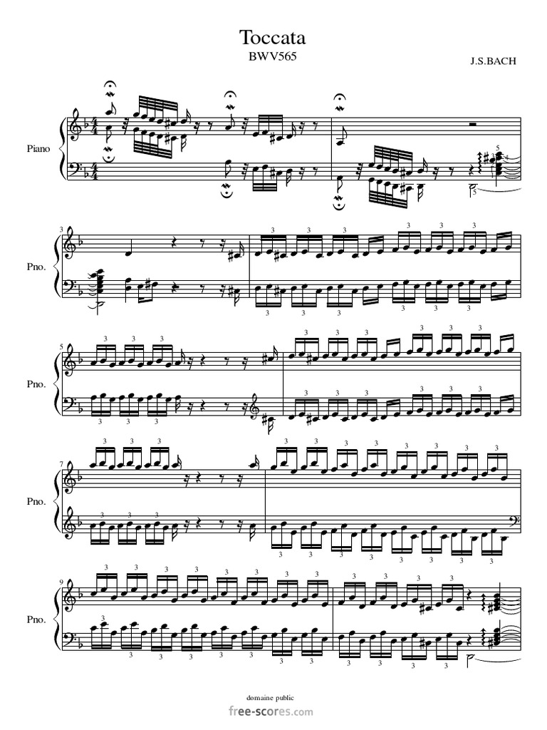 [Free Scores.com] Bach Johann Sebastian Toccata 38393 | PDF | Musical ...