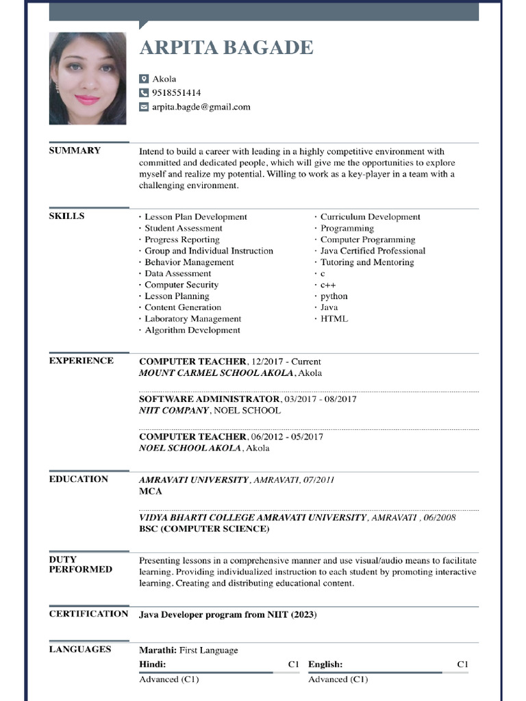 Arpita Resume | PDF