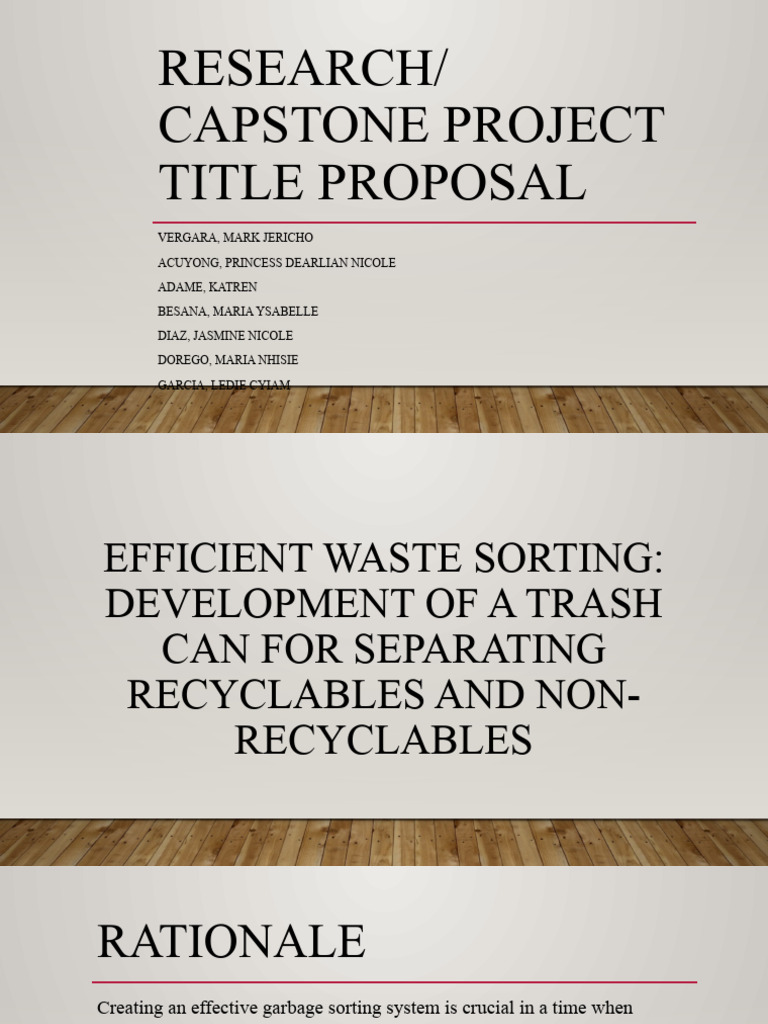 Title Capstone Project | PDF | Sustainability | Recycling