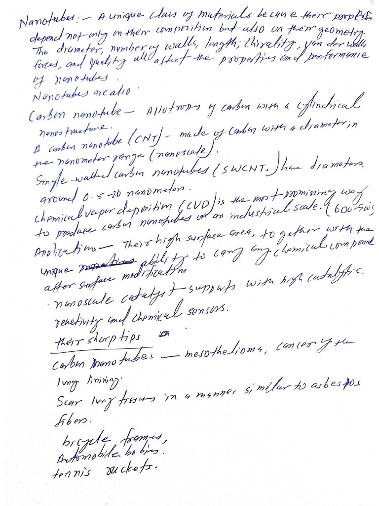 Nano Materials - Notes | PDF