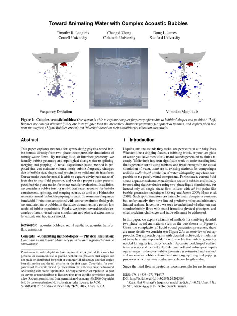 Bubbles | PDF | Simulation | Sound