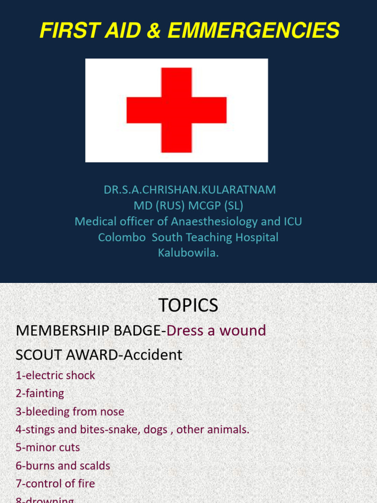 First Aid & Emmergencies For Scouts - Espirit | PDF | Wound ...