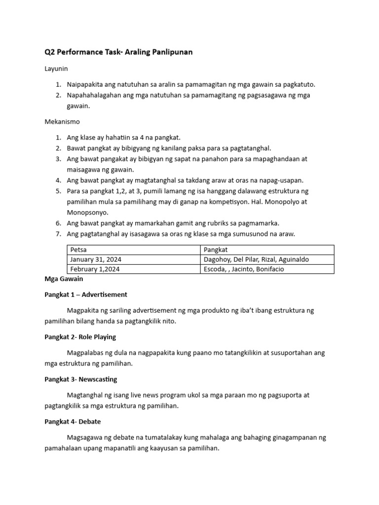 Q2 Performance Task | PDF