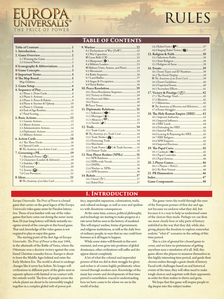 Europa - Universalis Rules 1.2 Single - Pages | PDF