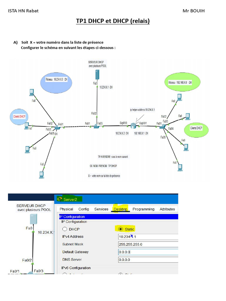 TP 1 2 3 DHCP Et Relais DHCP | PDF | Secteurs du service | Protocoles ...