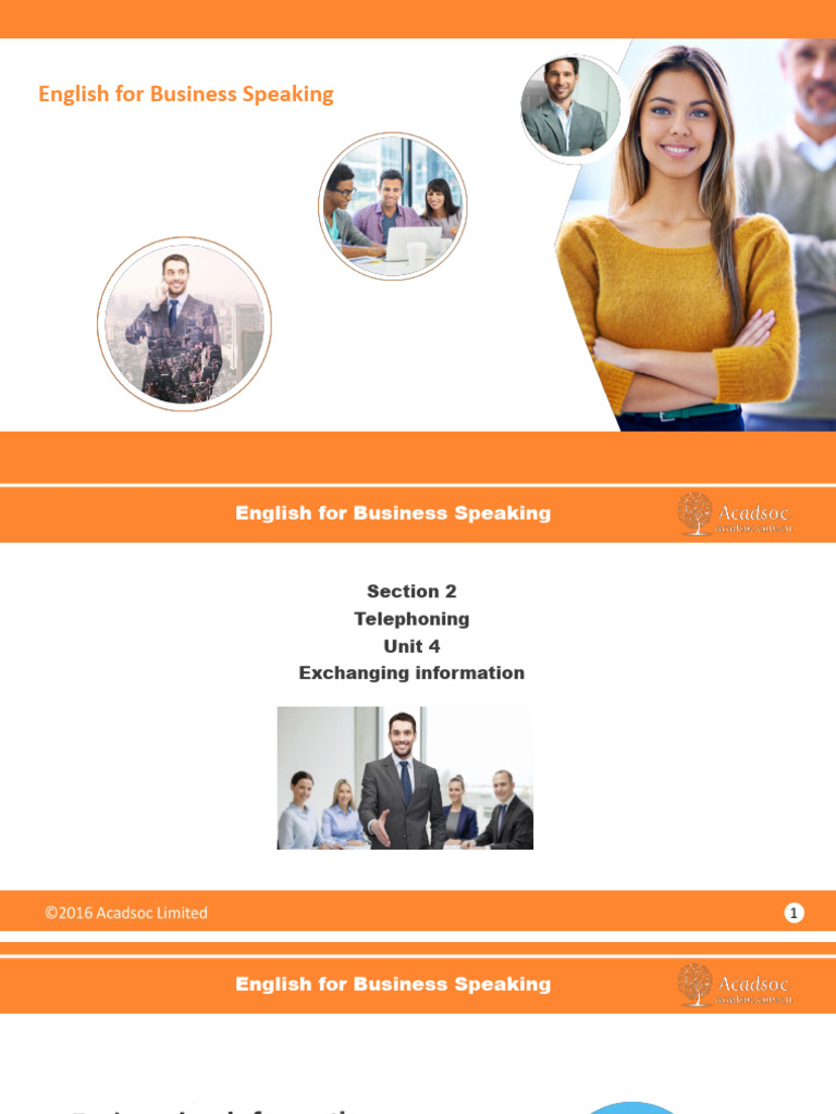 English For Business Speaking Lesson 4 | PDF | Career & Growth