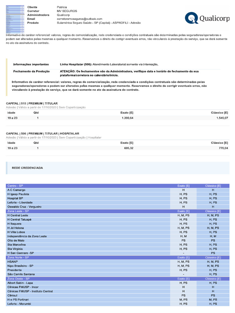 Sul America - Qualicorp | PDF